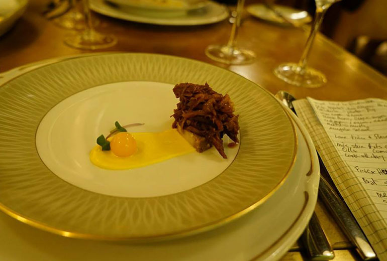 Stewed Duck Atop Bread Pudding - Exploring Wine Regions